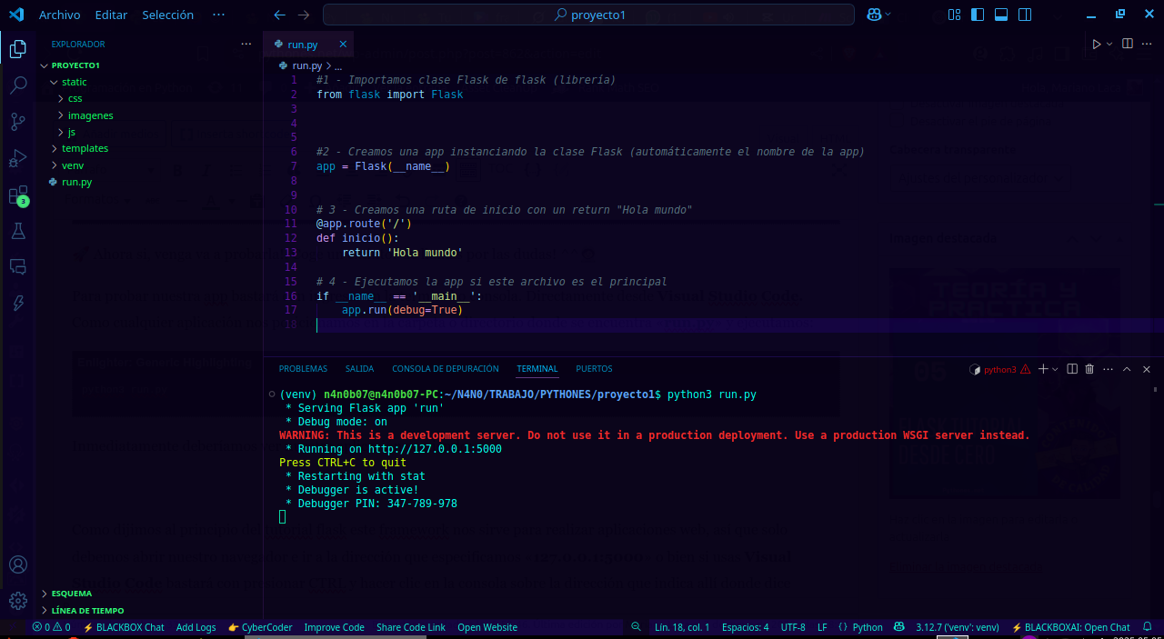 🌶️ Tutorial Flask desde cero - MVC en Python 3 - Programación en Python